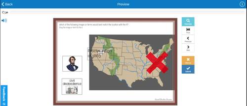 US History Mapping Challenge with BOOM CARDS for the US History STAAR