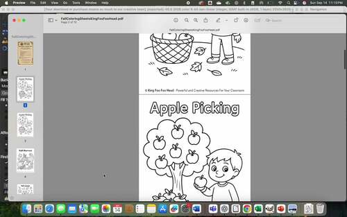 Fall Coloring Sheets Pack | Autumn & Thanksgiving Printables for K–2