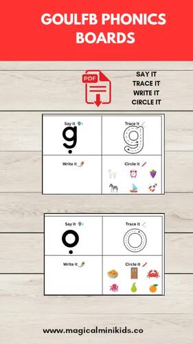GOULFB Phonics Activity Boards, Group 3 Letter Sound Cards, by ...