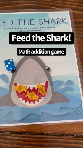 Feed the Shark Math Activity by My Preschool Place | TPT