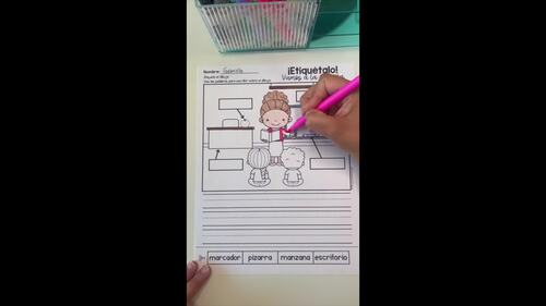 Spanish Back to School Labeling and Writing Etiqueta y escribe Print ...