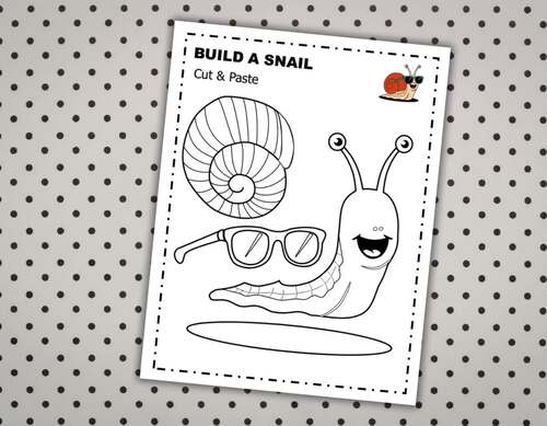 Snail Craft | Spring Craft Activity | Cut & Paste | Snail Craftivity