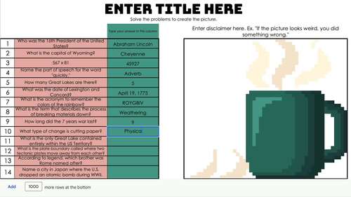 Winter BUNDLE | Blank Digital Pixel Art Template | Editable | Personal Use