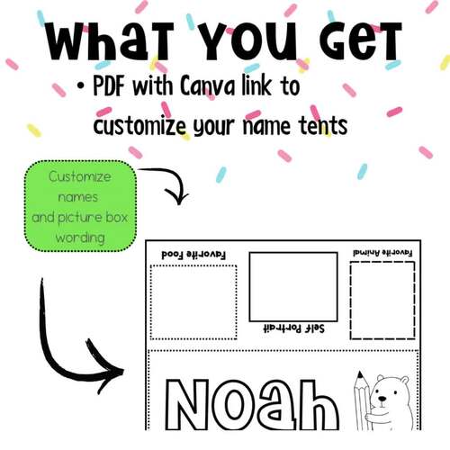 Editable Back to School Name Tents | First Day of School Capybara Desk Tag