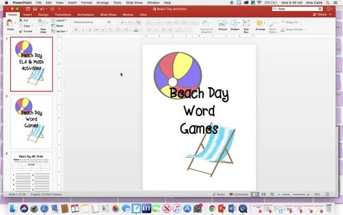 Beach Day ELA & Math Activities by That Spirited Teacher | TPT