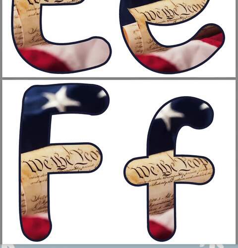 AMERICAN REVOLUTION BULLETIN BOARD LETTERS, NUMBERS & BUNTING by ...