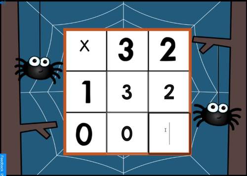 Multiplication Grids Boom Cards Halloween by Stop and Smell the Crayons