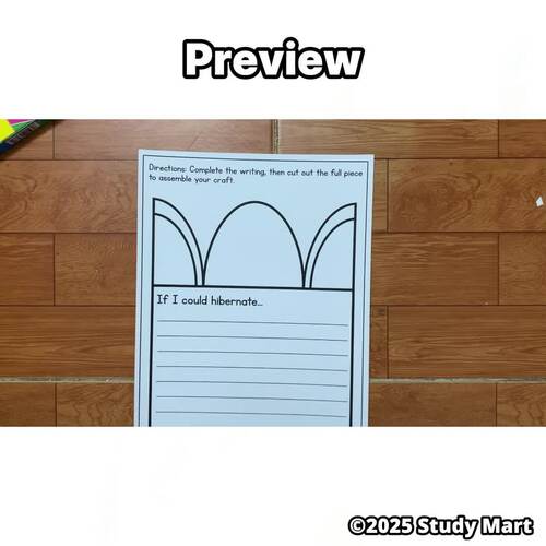 Winter Hibernation Craft and Writing | Bear Hibernation Bulletin Board ...