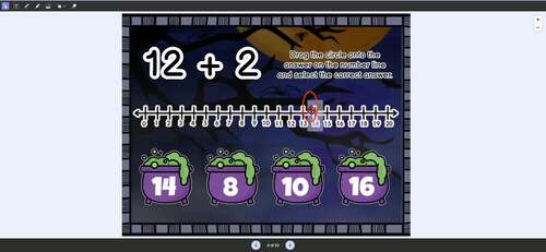 Halloween | Addition up to 20 Task Cards - With Number Line | Digital ...