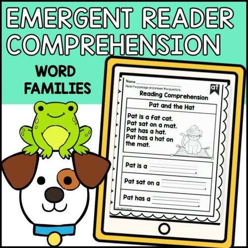 Reading Comprehension Passages and Questions CVC Word Family Fluency ...