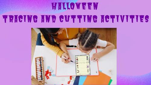 Halloween Tracing and cutting PDF (Fine motor skills and pre writing)