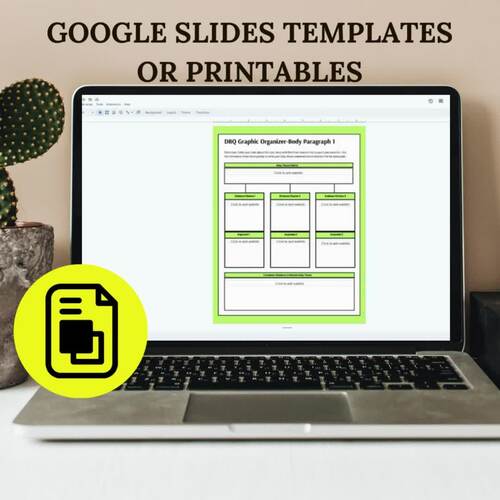 DBQ Writing Graphic Organizer & Posters for Organized Essays | TPT