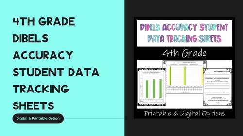 DIBELS Reading Accuracy Student Data Tracking: 4th Grade Digital ...