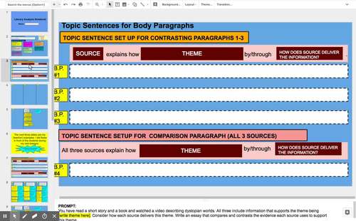 Literary Analysis Essay Digital Interactive Notebook: PARCC / NJSLA Prep