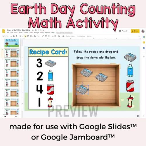 Earth Day Counting Math Digital Activity with Google Slides™ | TPT