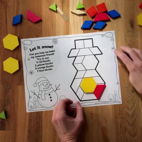 Pattern Block Puzzles • Math Shape Puzzles • YEAR LONG BUNDLE | TpT