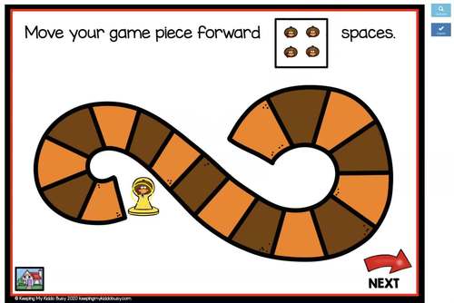 Digital Turkey Numbers and Counting Game - Kindergarten Boom Cards™ Math