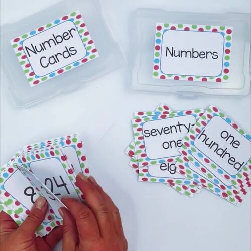 Number Set 1-100 Dot Theme by Right Down the Middle with Andrea | TPT