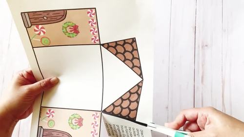 Gingerbread house craft christmas winter holiday by Liv and Leb | TPT