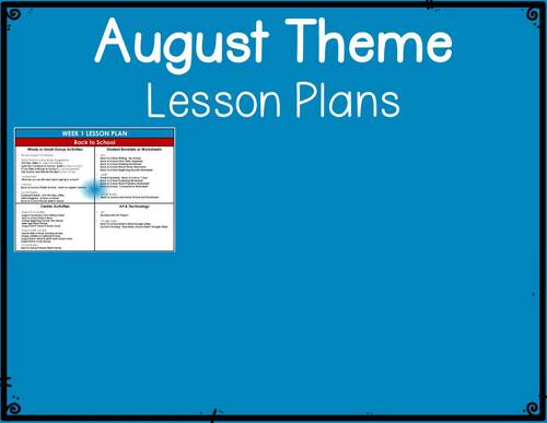 Kindergarten August Cross-Curricular Unit With Assessments & Worksheets
