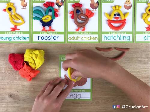 Chicken Life Cycle Playdough Mats: Word Tracing & Fine Motor Printable ...