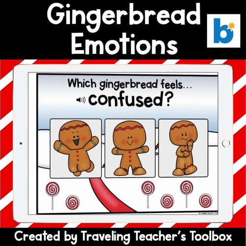 Gingerbread Emotions Boom Cards by Traveling Teacher's Toolbox | TPT