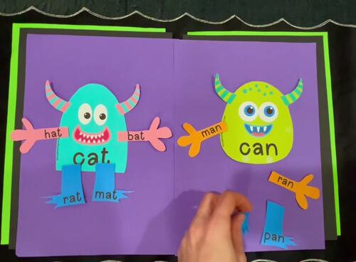 Monster Rhyming Builders | Halloween CVC Rhyming Literacy Center ...