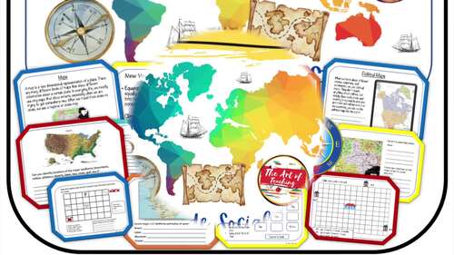Map Skills and Geography 3rd Grade Social Studies 5.A and 5.D TEKS
