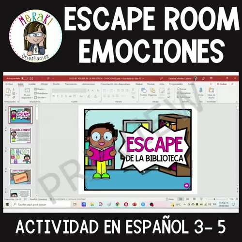 ESCAPE ROOM - ACTIVIDAD INTERACTIVA EDUCACIÓN EMOCIONAL EN ESPAÑOL. 3-5