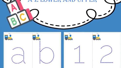 Train Blue Number 1 to 20 Tracing, handwriting Flash cards and Alphabet ...