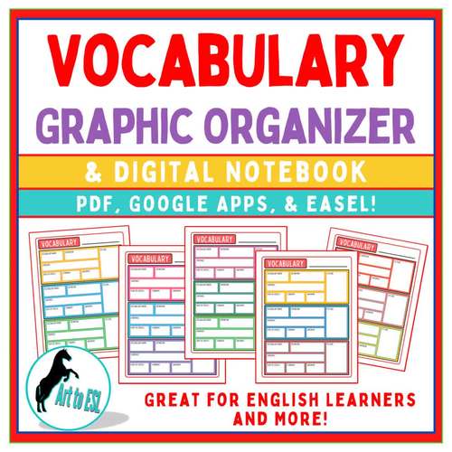 Graphic Organizers for English Class / Digital Notebook Bundle by Art ...