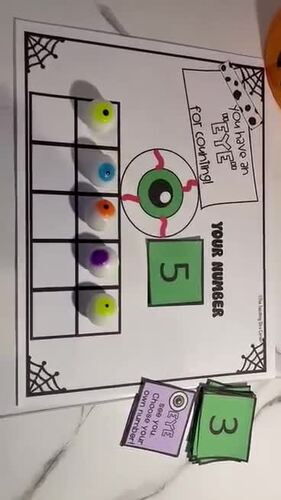 Halloween Math Counting Number Mats 1 to 20 by The Teaching Diva Corner