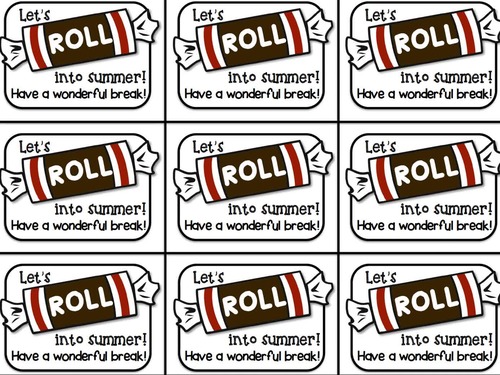 End of Year Gift Tag (Tootsie Roll- Let's Roll into Summer) | TpT