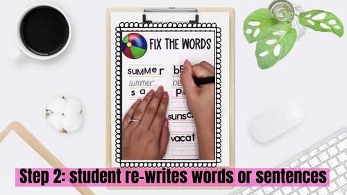 Occupational Therapy FIX THE MISTAKES handwriting legibility practice ...