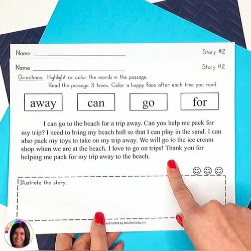 No-Prep Sight Word Fluency Passages For Reading Intervention - Small Group