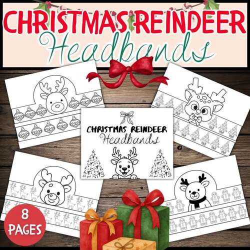 Christmas Reindeer Headbands- Headbands Hats - Christmas December Headband
