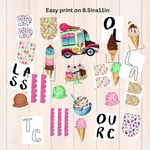 Summer Bulletin Board, Cute Classroom Decor, Popsicle Display Kit, Editable