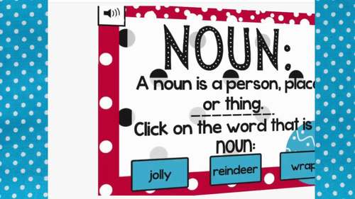 CHRISTMAS THEME NOUNS: Christmas Nouns Word Search 15 BOOM CARDS