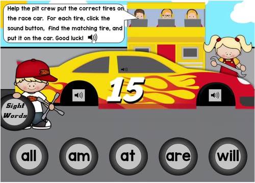 Sight Words Kindergarten (Primer) Digital Boom Cards Distance Learning