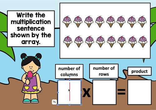 Multiplication with Arrays Digital Math Activity for Google Slides