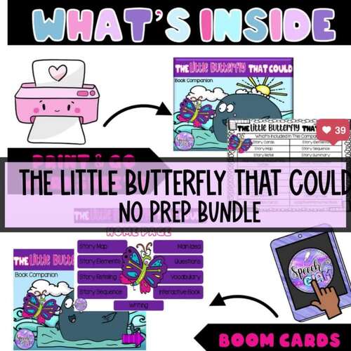 The Little Butterfly that Could Book Companion | Literacy & Boom Cards
