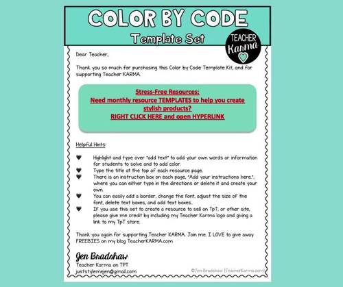 Christmas Color by Code Templates in PowerPoint with Preloaded Text Boxes