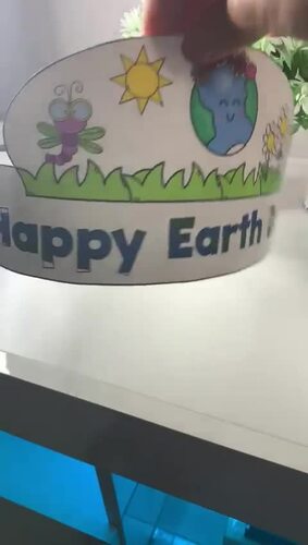 Earth Day Crowns Headband English Spanish French by Insight Butterfly