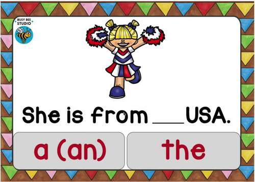 ARTICLES A AN THE ESL GRAMMAR BOOM CARDS 1ST 2ND GRADE REVIEW ...