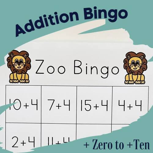 Addition Bingo for 2nd Grade - Practice addition within 20 by Rosie's ...