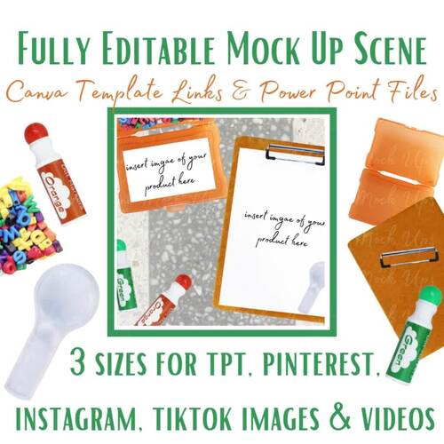 Dot Marker Reading Station Mockup Kit with Moveable Elements | TPT