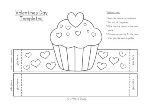 Valentine's Day Craft Activity: February Valentines Paper Crown Craftivity