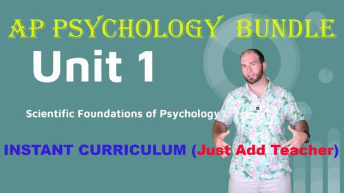 AP PSYCHOLOGY - Unit 1 - Scientific Foundations of Psychology BUNDLE