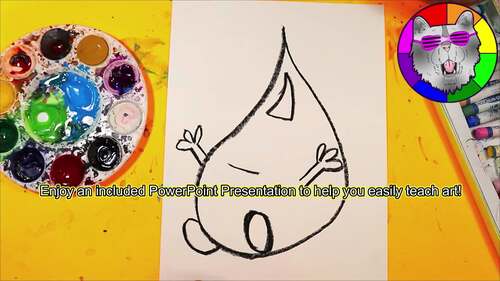 Spring Art Project Craft Activity Rain Drop Art Lesson Writing Prompt ...
