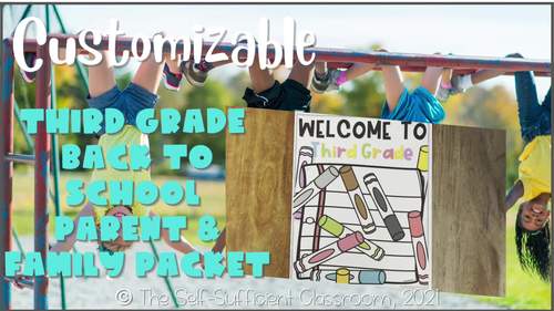 Third Grade Back to School Parent Information Packet | TPT